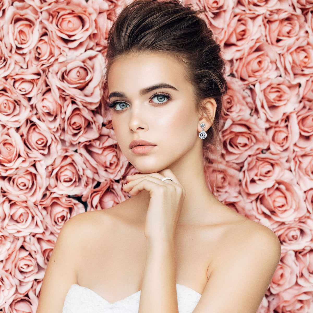 Starlight Drop Earrings - 18K White Gold Plating - Crystals | Pica LeLa ...