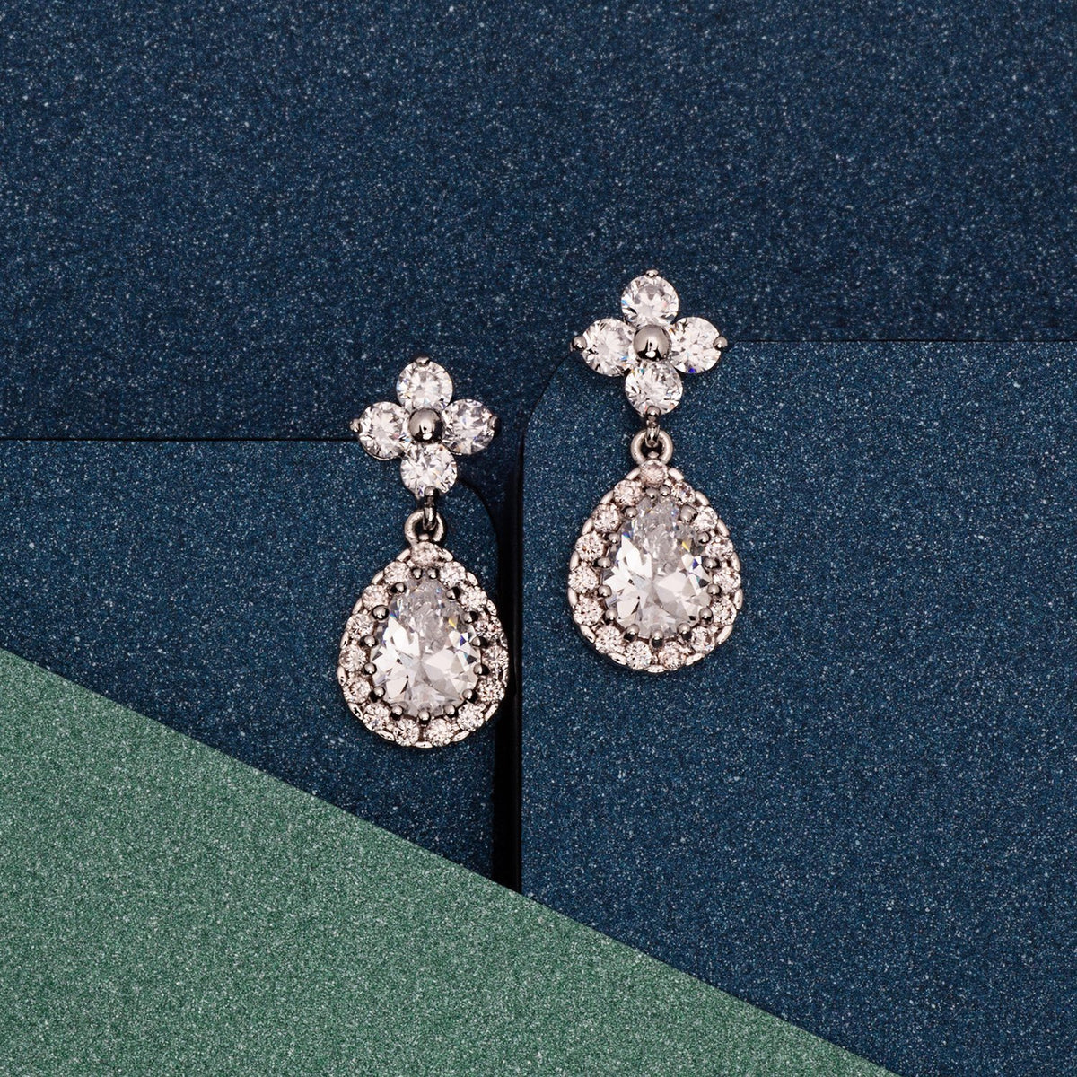 Bridal Earrings - 18k Gold Plated - Crystal | Pica LeLa Jewellery ...